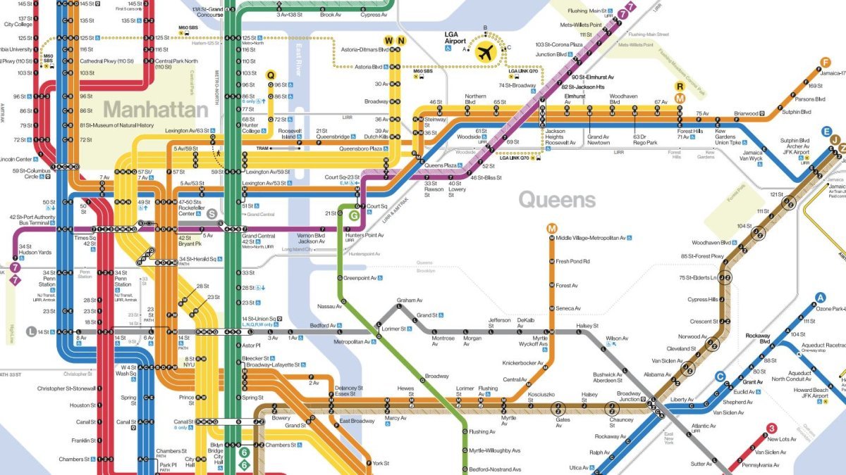 MTA unveils first new map of NYC subways since 1979 – NBC New York ...